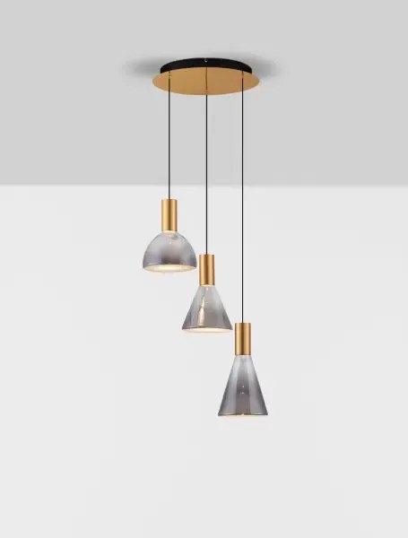 Designový lustr Voi 3 Šedá