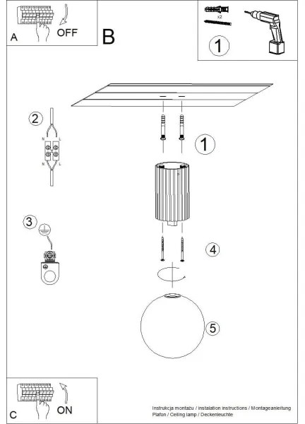Sollux SL.1713 - Koupelnové stropní svítidlo HALO 1xG9/8W/230V IP44 černá