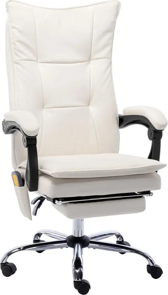 vidaXL Masážní kancelářská židle umělá kůže [20361] Barva: antracitová