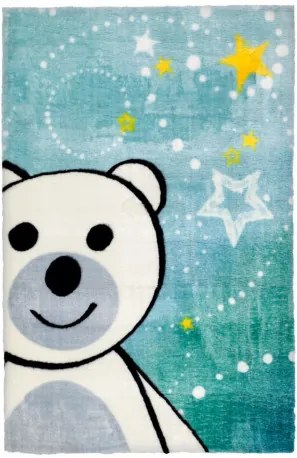 Obsession koberce Dětský kusový koberec Lollipop 182 Bear Modrá - 90x130 cm