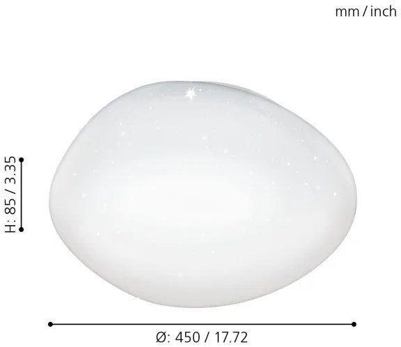 Eglo 97577 - LED Stmívatelné stropní svítidlo SILERAS LED/21W/230V pr. 45 cm