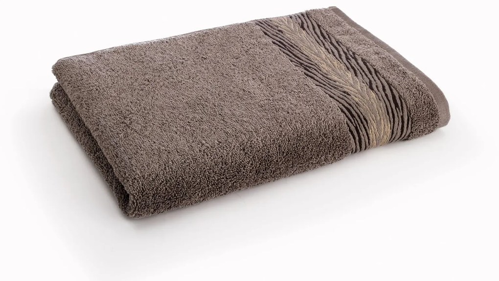 Luxusní ručník z kolekce Naomi Campbell 50x100 cm, 480 g/m² - hnědý