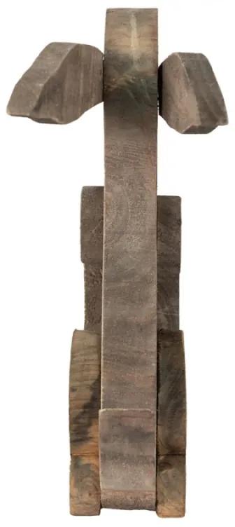 Dekorace Socha Králík Hnědý 23*11*33 cm – 28x11x33 cm