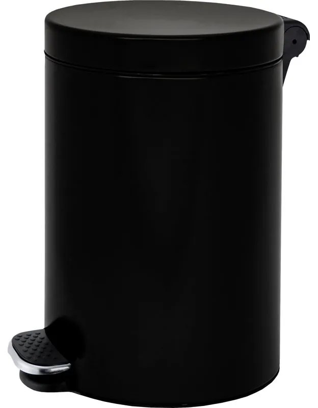 Nášlapný odpadkový koš 30 L, plynulé zavírání, lakovaný černý