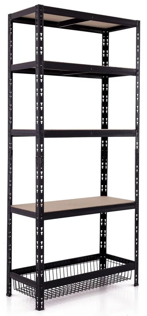 Regál RNDU, 180 × 90 × 40 cm, nosnost police: 175 kg