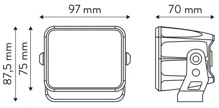 LED Bodové svítidlo pro automobil DUO BLACK LED/40W/9-36V IP69 6000K hranatý