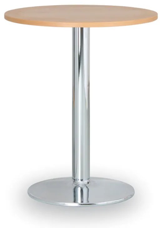 Konferenční stolek FILIP II, průměr 80 cm, chromovaná podnož, buk