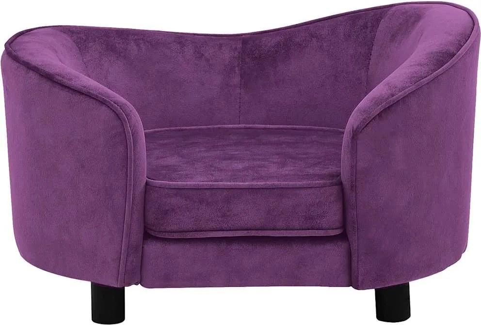 Pohovka pro psy vínová 69 x 49 x 40 cm plyš 171024