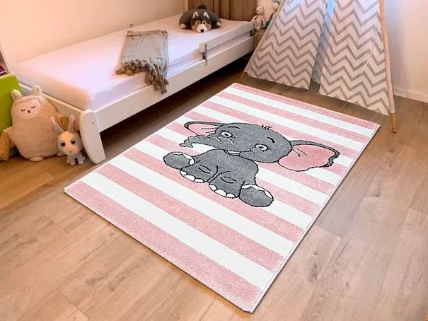 Breno Kusový koberec Kiddo A1087 pink, 80x150 cm, Růžová