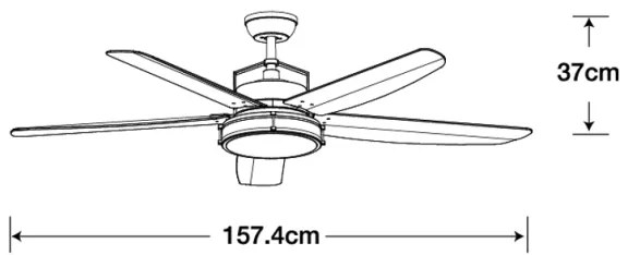 Lucci air 213176-LED Stropní ventilátor LOUISVILLE 1xGX53/18W/230V dřevo/bílá+DO