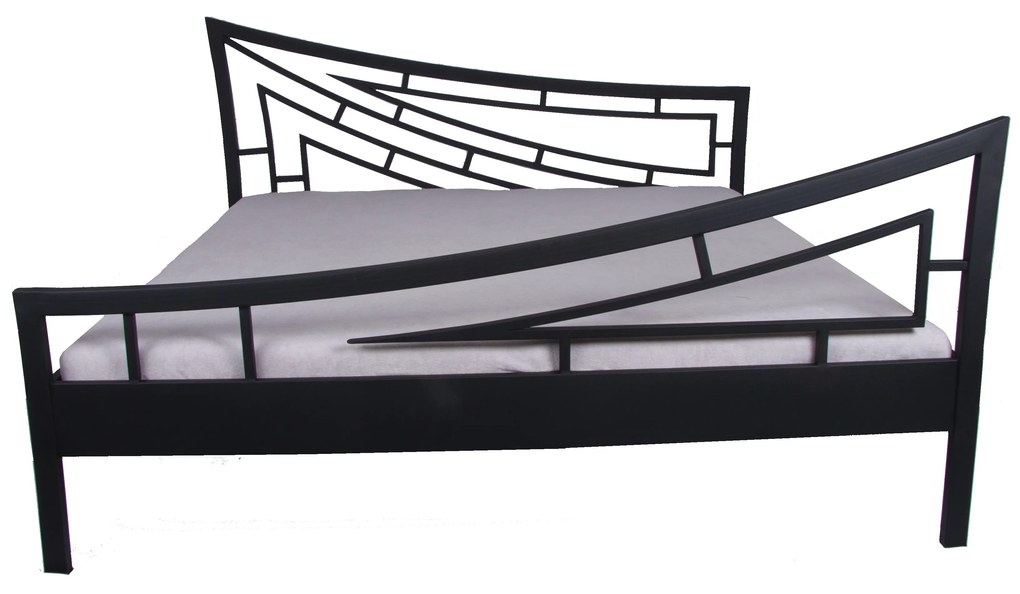 Nábytek ATIKA s.r.o. Kovová postel SHAPE Povrchová úprava: černá, Rozměr: 200 x 200 cm
