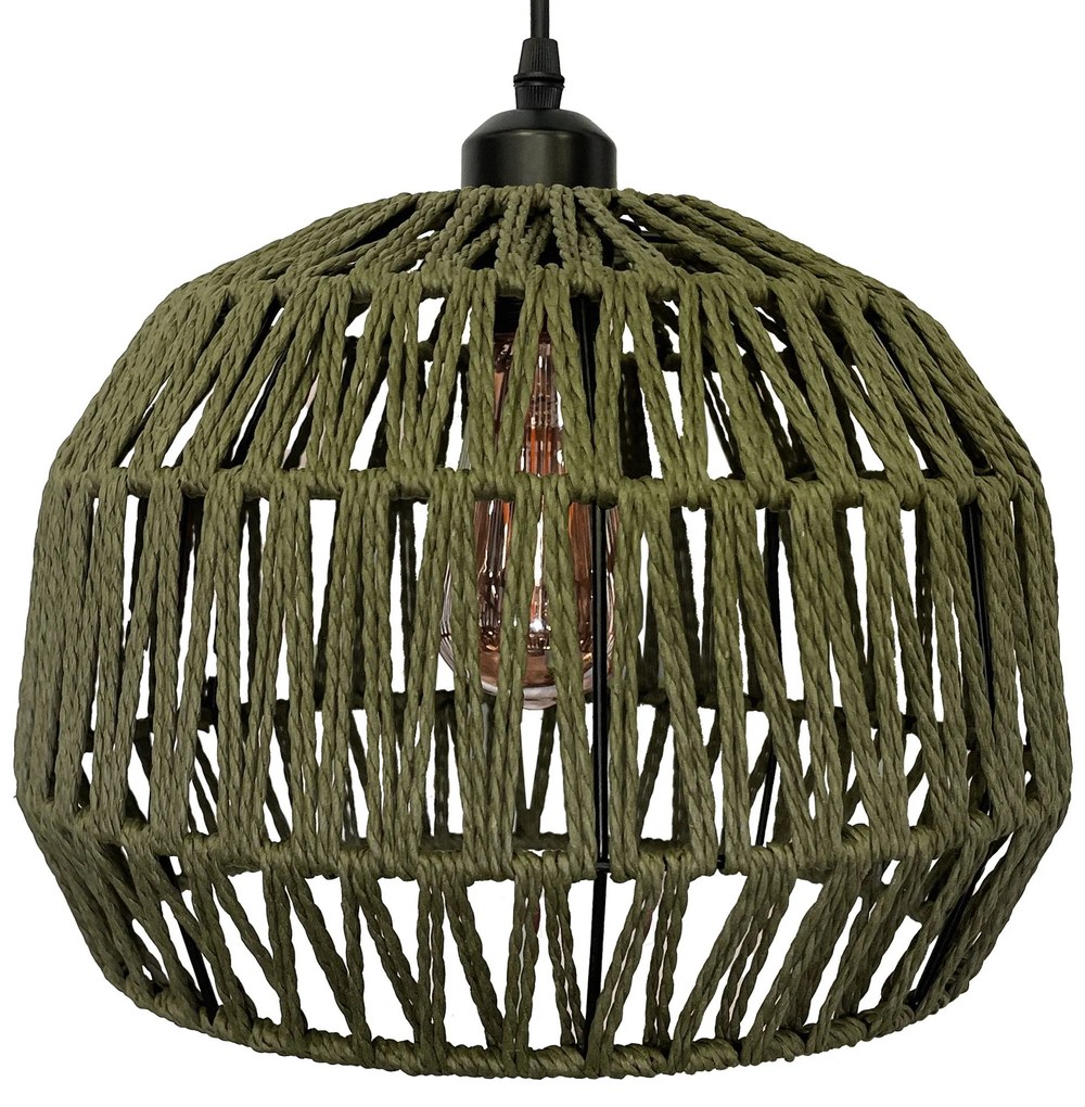 Toolight Boho, závěsné svítidlo 1xE27 APP1293-1CP, zelená, OSW-03805