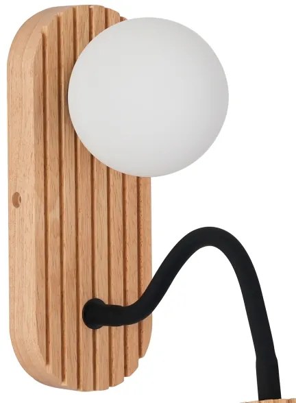 Brilagi - Nástěnná lampa MODERN WOOD 1xG9/5W/230V + 1xGU10/8W kaučukovník