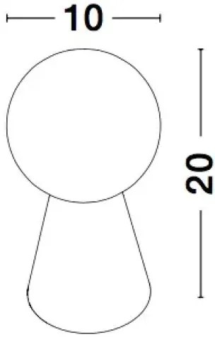 Designová stolní lampa Zero 10 Světla šedá