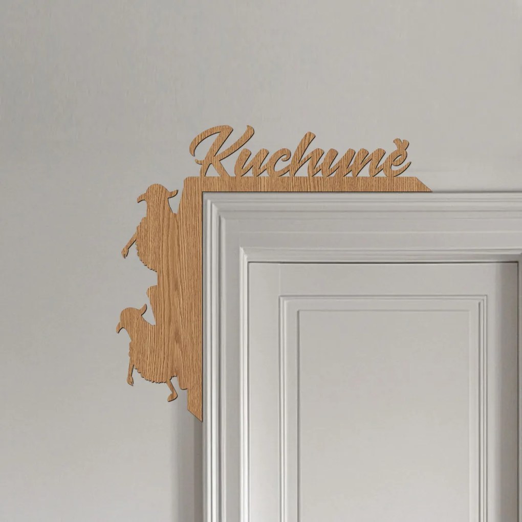 dřevo života Dřevěná cedulka do rohu dveří Kuchyně Zvolte rozměr (cm): 32x30, Zvolte barvu dekoru: Černá