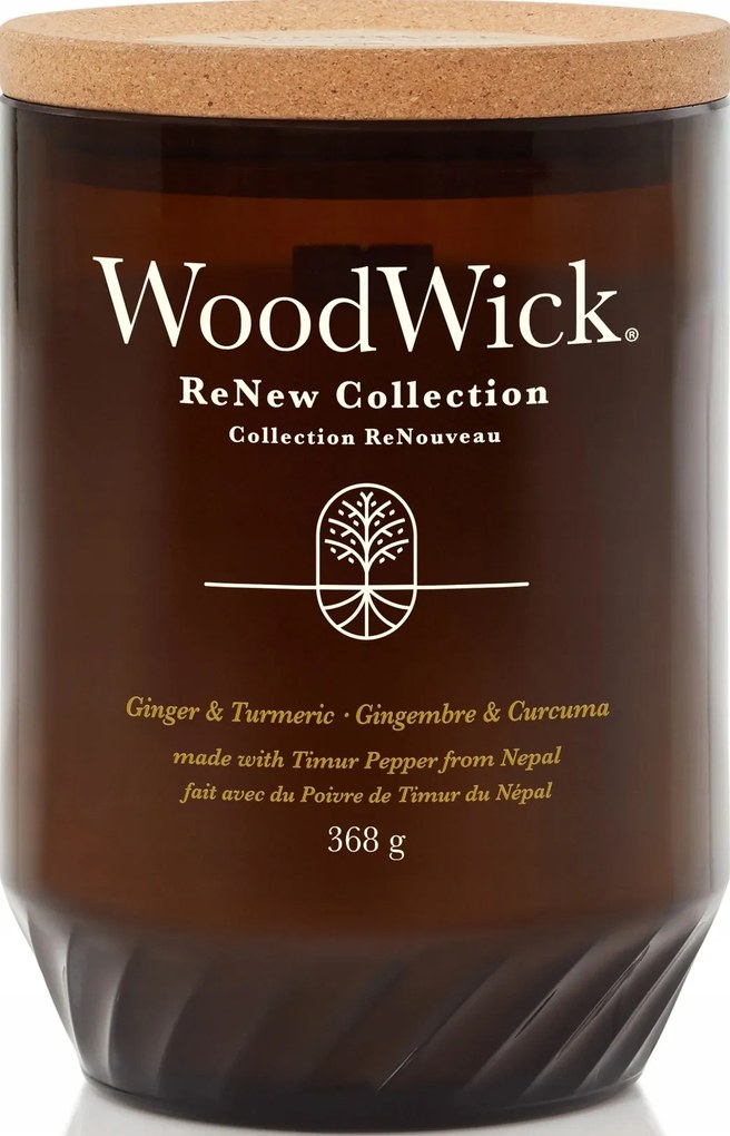 WoodWick vonná svíčka s dřevěným knotem Renew Ginger & Turmeric 368 g