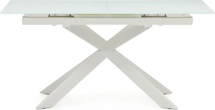 Rozkládací jídelní stůl s přídavnou deskou se skleněnou deskou 90x160 cm Atminda – Kave Home