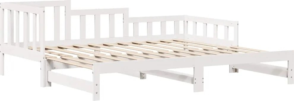 Válenda s přistýlkou a zásuvkami bez matrace bílá 90x190 cm 3302224