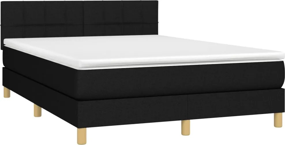 Box spring postel s matrací černá 140 x 190 cm textil 3140611