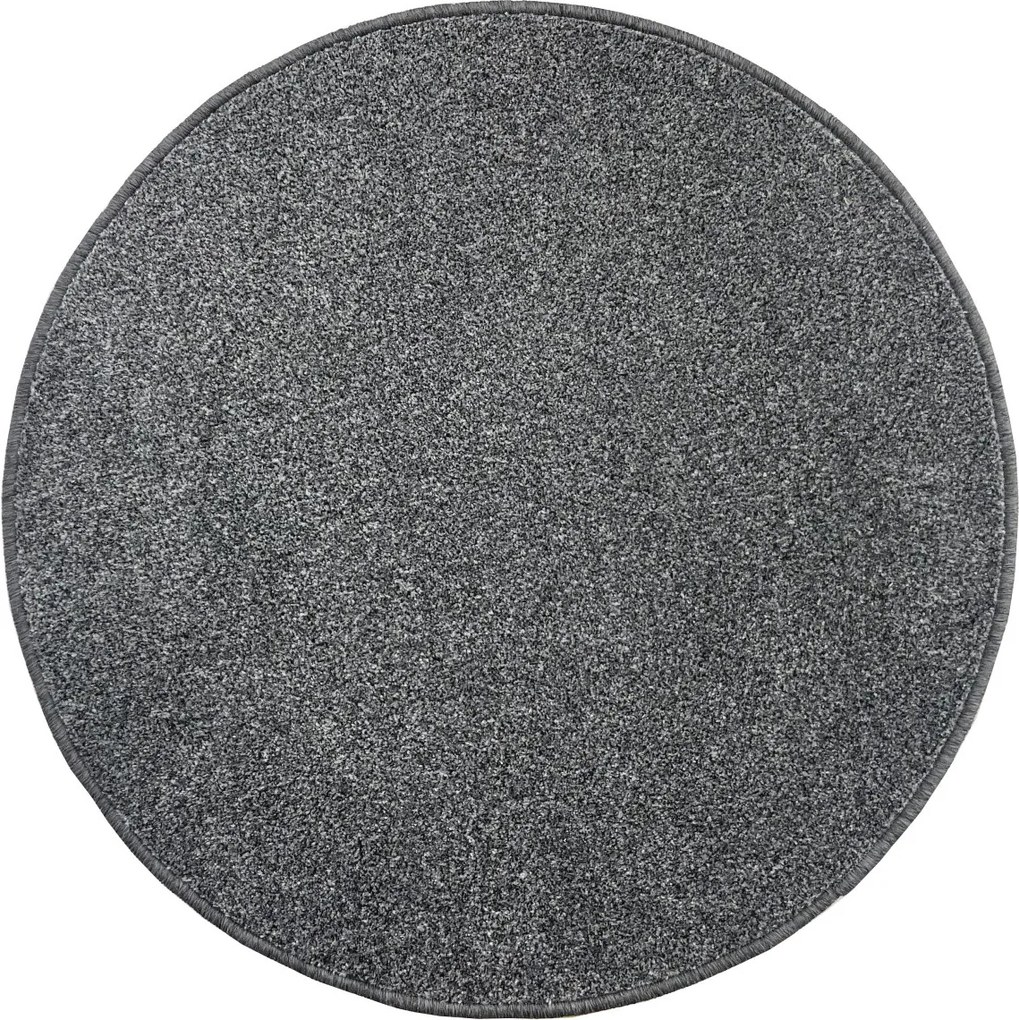 Vopi, Kusový koberec Messina antra kruh, 120x120 (průměr) kruh, šedá, ložnice