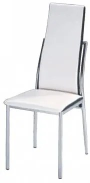 TEMPO KONDELA  ZORA jídelní židle, ekokůže bílá/černá
