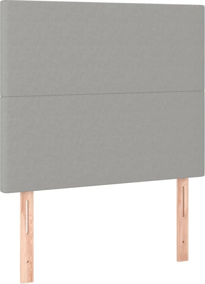 Box spring postel s matrací světle šedá 80 x 200 cm textil 3136949
