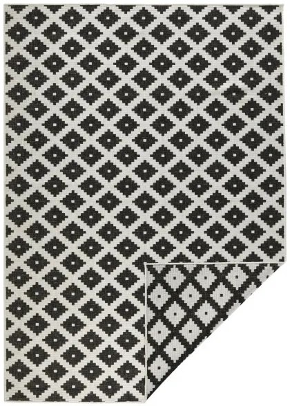 NORTHRUGS - Hanse Home koberce Kusový koberec Twin-Wendeteppiche 103124 schwarz creme – na ven i na doma - 120x170 cm