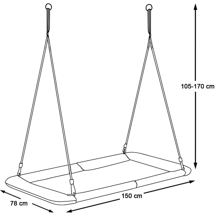 Houpačka hnízdo 150*80cm, barevná