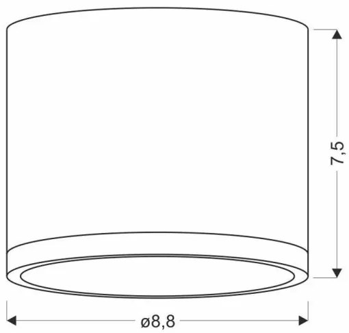 LED Stropní svítidlo TUBA LED/9W/230V