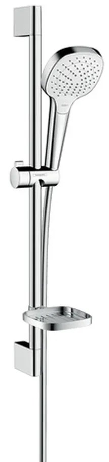 Hansgrohe Croma Select E - Sprchová sada Vario se sprchovou tyčí 65 cm a miskou na mýdlo, bílá / chrom 26586400