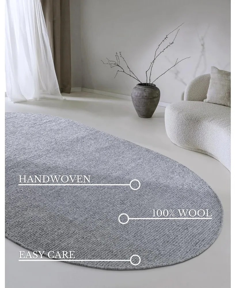 Šedý ručně tkaný vlněný koberec 160x230 cm Francois – Villeroy&Boch