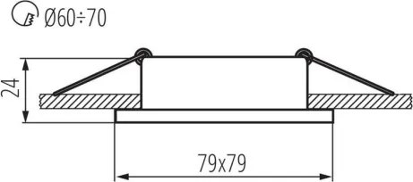 Podhledové svítidlo Kanlux RADAN CT-DSL50 hliník 07363