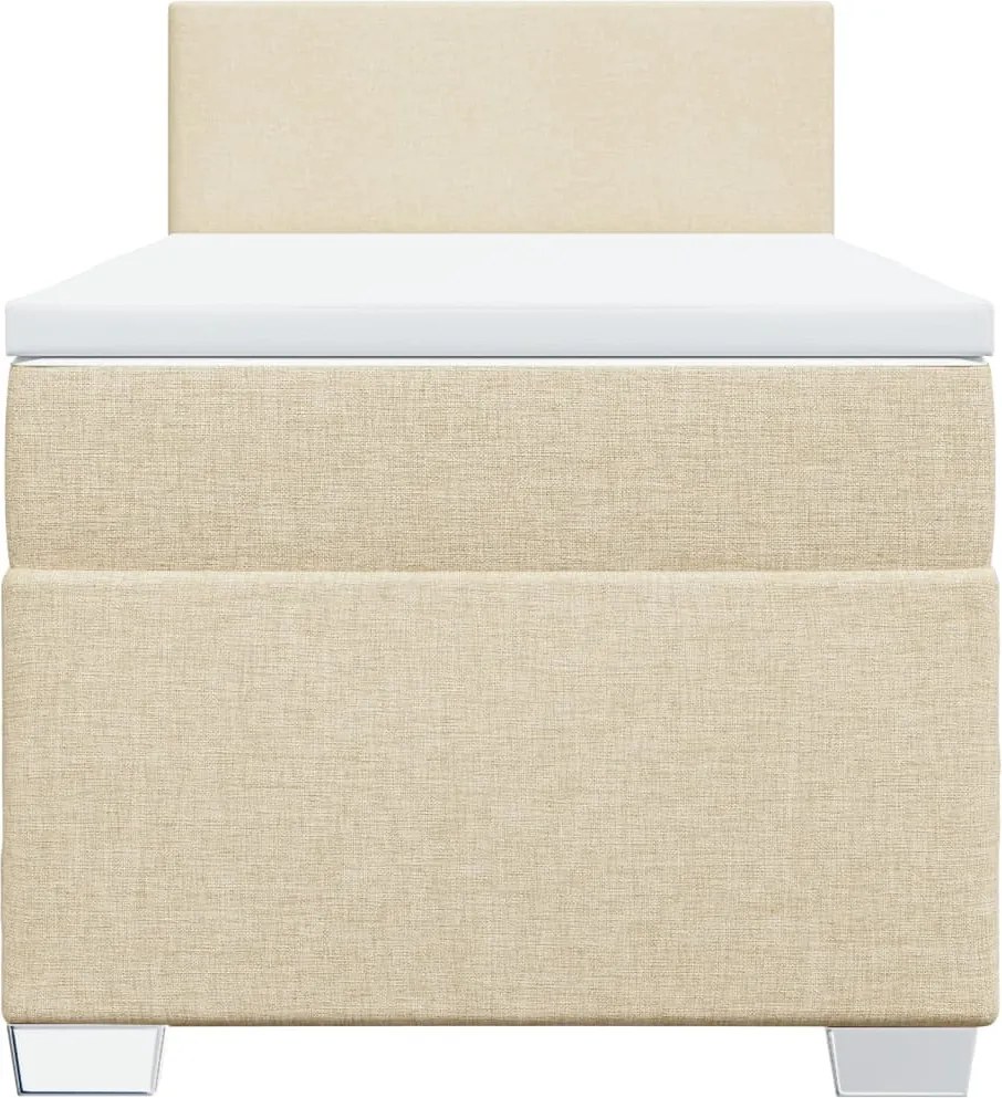 Box spring postel s matrací krémová 80 x 200 cm textil 3288013