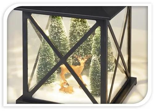 PROGARDEN Lucerna s LED osvětlením a pohybující se vánoční dekorací 38 cm SOB KO-AX5306570sob