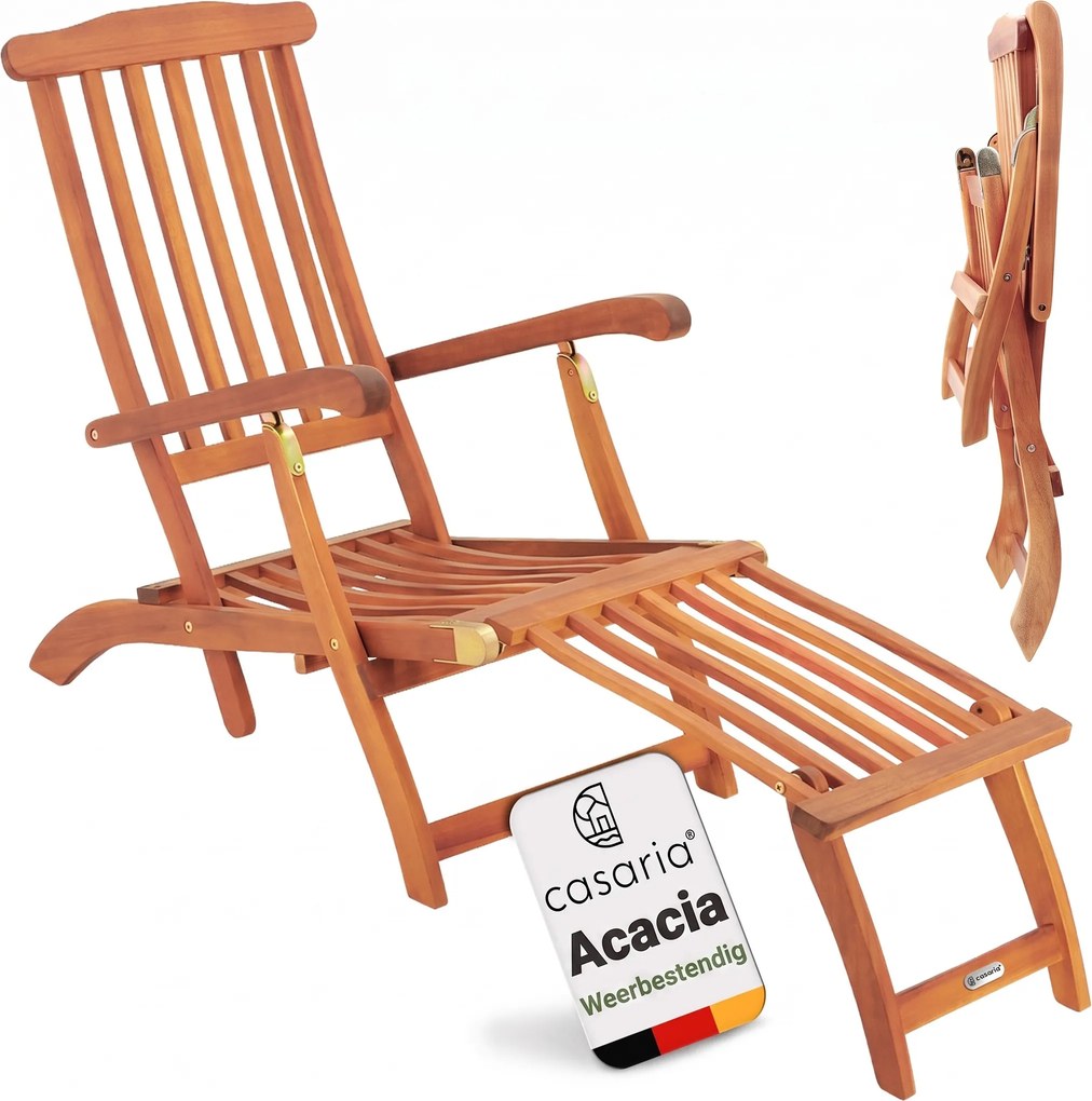 Zahradní lehátko Queen Mary® z akáciového dřeva certifikace FSC® 169x54x95cm