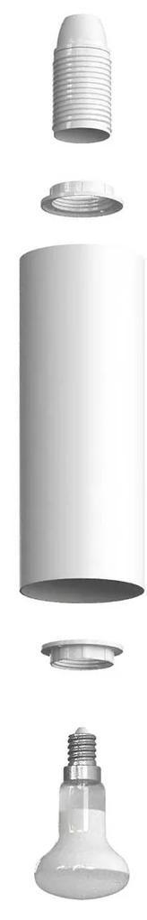 creative cables Fermaluce monochrome nastavitelné kovové nástěnné bodové svítidlo se stínidlem Tub-E14 Barva: Bílá