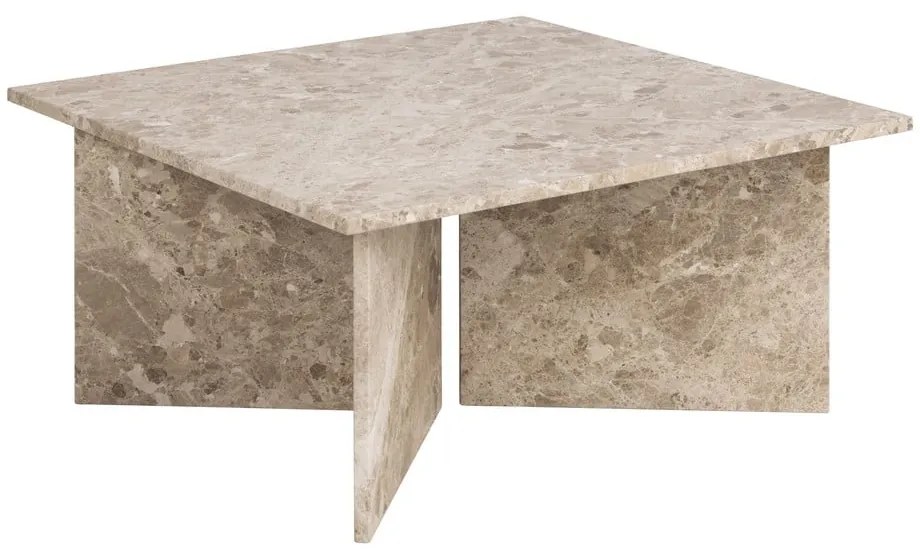 Béžový mramorový konferenční stolek 90x90 cm Vega – Actona