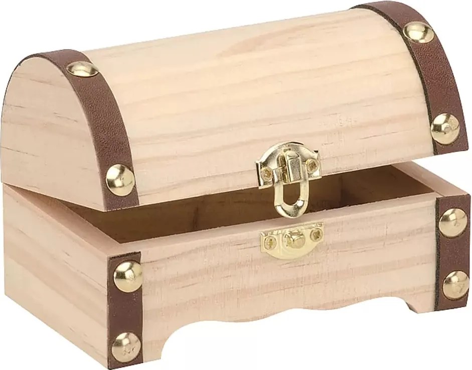 Dřevěný box truhla, 75 × 75 × 115 mm