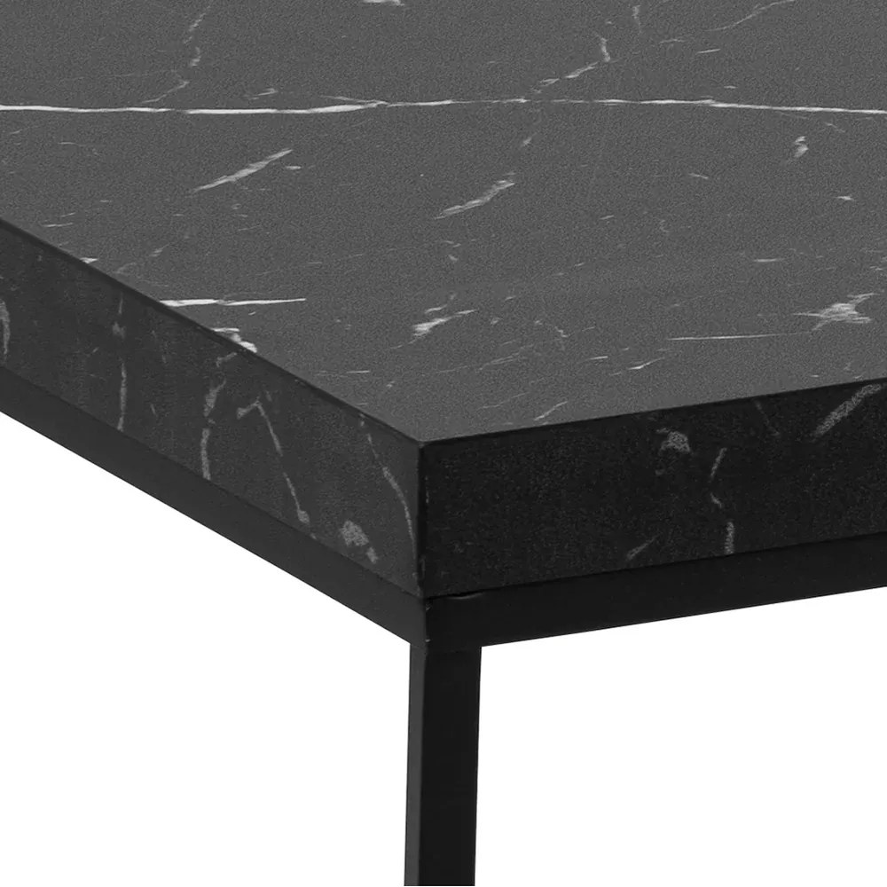 Konferenční stolek Barossa 110 cm černý mramor/černý