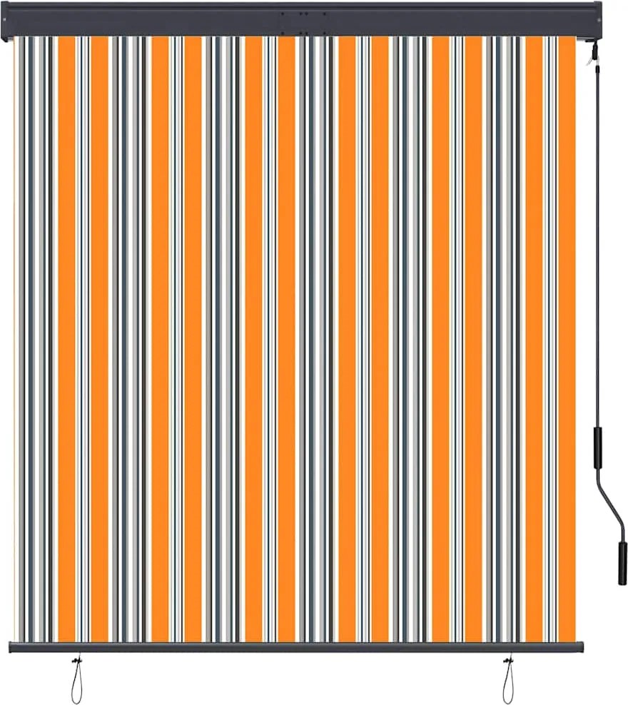 Venkovní roleta 140 x 250 cm žlutomodrá 145968