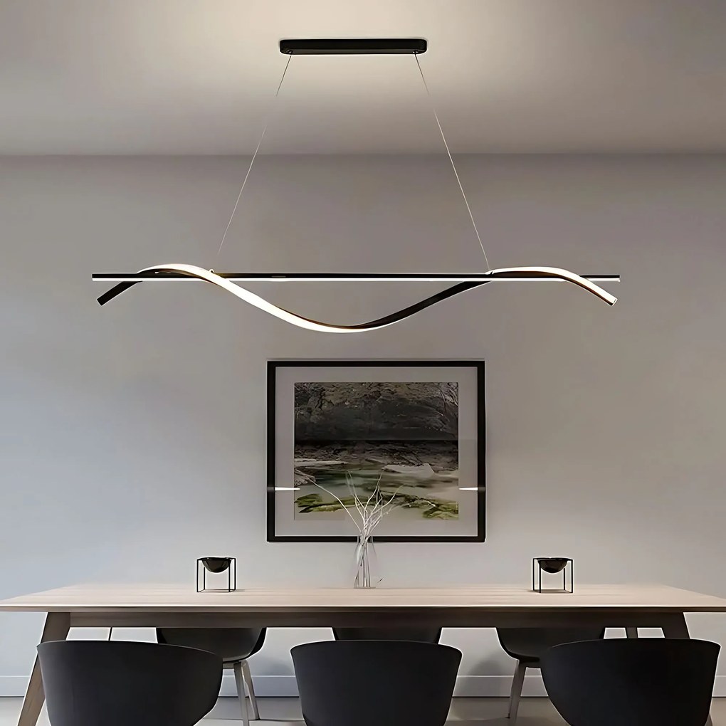 Toolight Toolight, LED závěsná lampa 120cm, 27W, 3000K, LHJ019-CP, černá, OSW-50004