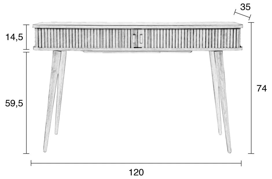Černý konzolový stůl Zuiver Barbier, délka 120 cm