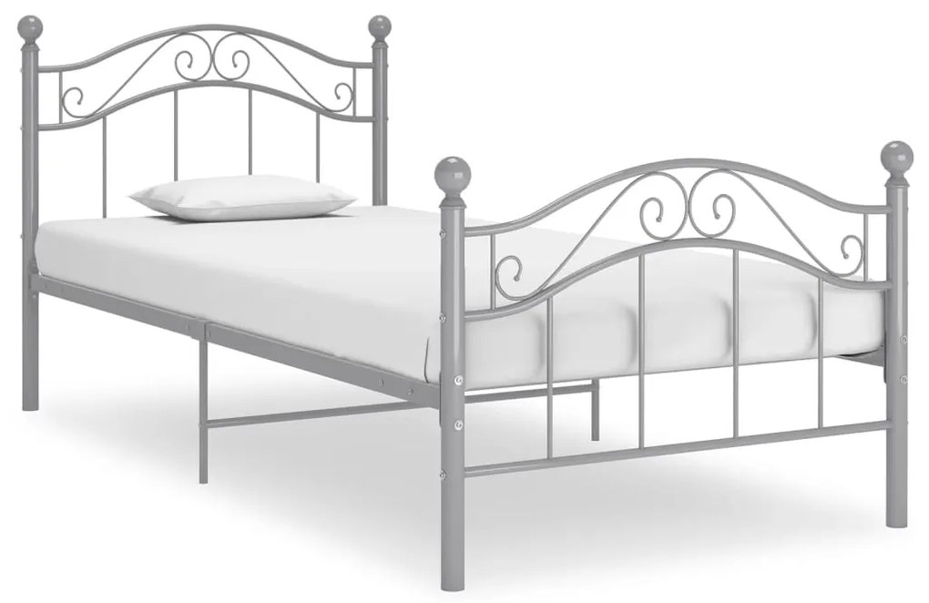 Rám postele šedý kov 90 x 200 cm,  324990