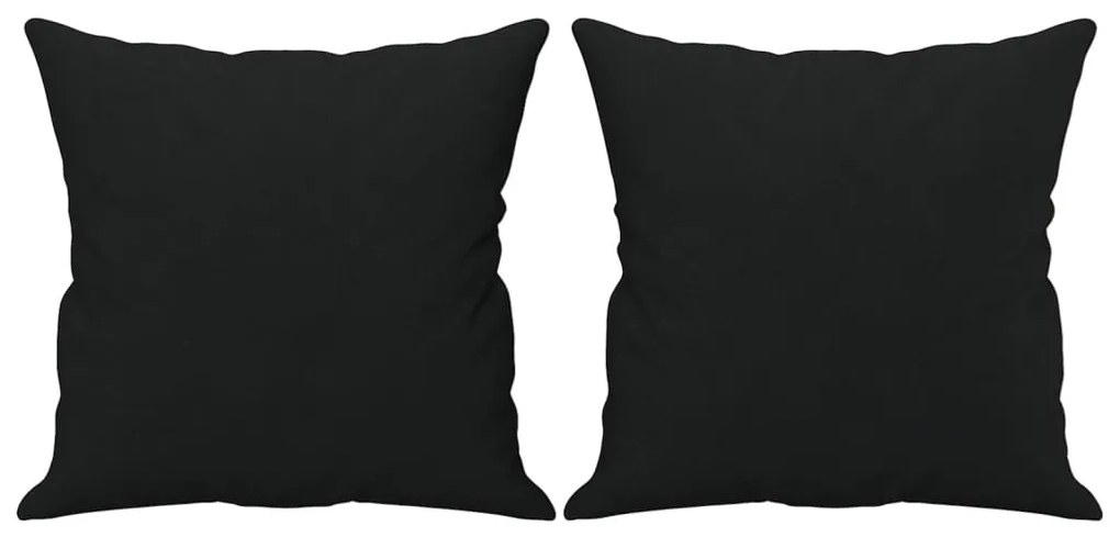 2místná pohovka s polštáři černá 120 cm tkanina z mikrovlákna - Default Title
