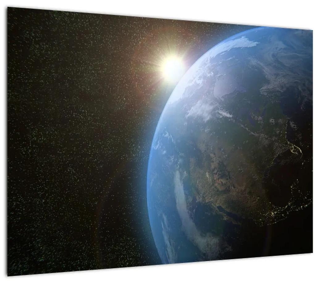 Obraz země z vesmíru (70x50 cm)