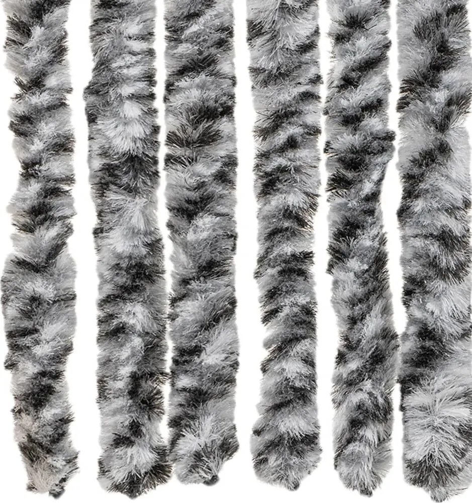 vidaXL Závěs proti hmyzu 100 x 200 cm žinylka [377336] Barva: Světle šedá a bílá