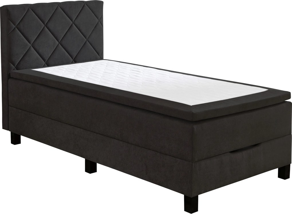 XXXLutz POSTEL BOXSPRING, 100/200 cm, černá Boxxx - Postele s úložným prostorem - 002157037005
