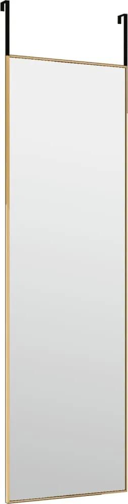 vidaXL Zrcadlo na dveře 30 x 100 cm sklo a hliník [327414] Barva: zlatá