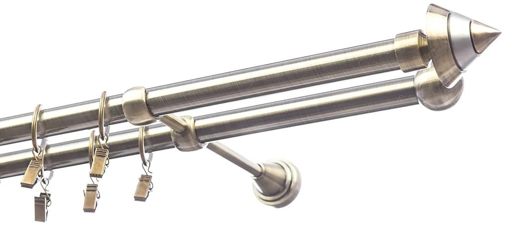 Garnýže kovová 19mm dvoutyčová mosaz Hrot Olimp délka: 3,6m