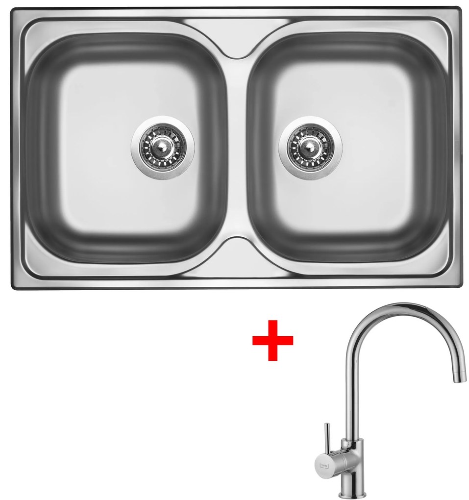 Set Sinks CLASSIC 800 DUO V matný + baterie VITALIA